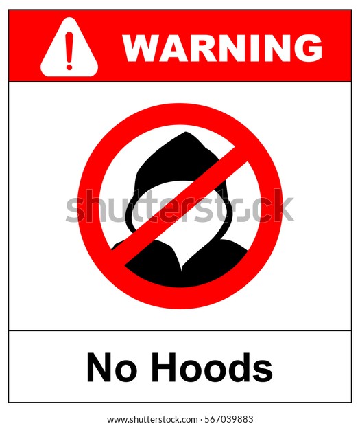 No Hoods Under This Point Sign Stock Vector (Royalty Free) 567039883 ...