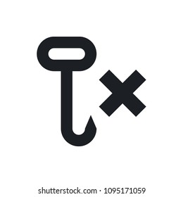 No Hook Vector Icon Stock Vector (Royalty Free) 1095171059 | Shutterstock