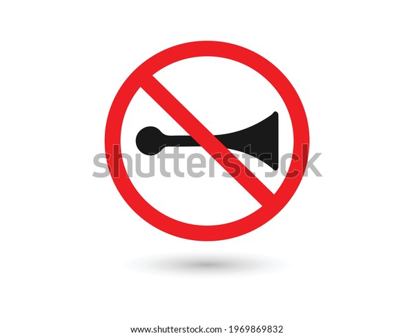 No Horn Sign Vector Warning Do 스톡 벡터(로열티 프리) 1969869832 | Shutterstock