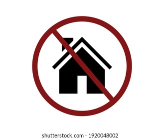 No House Icon Vector Linear Style Stock Vector (Royalty Free ...