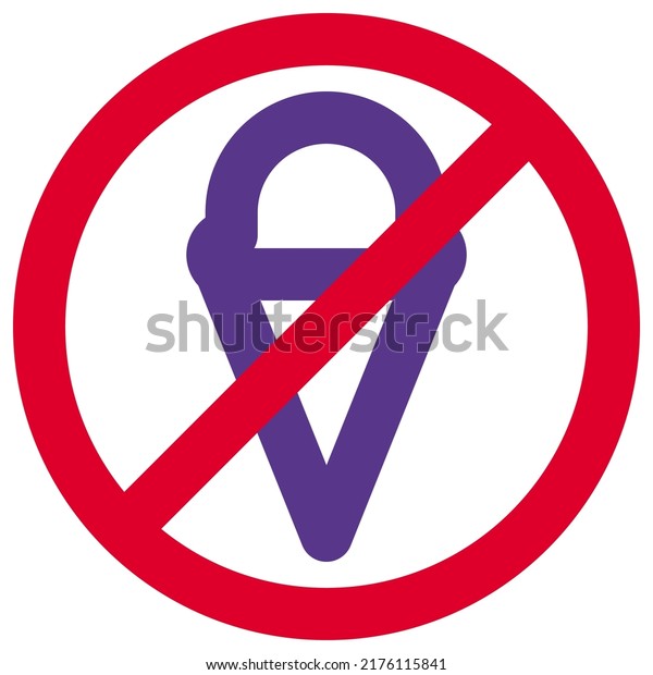 No Ice Cream Allowed Mall Different: เวกเตอร์สต็อก (ปลอดค่าลิขสิทธิ์ ...