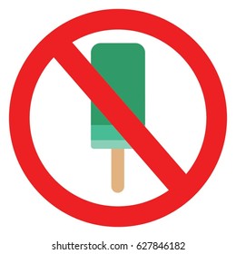 No Ice Cream Sign Vector Stock Vector (Royalty Free) 627846182