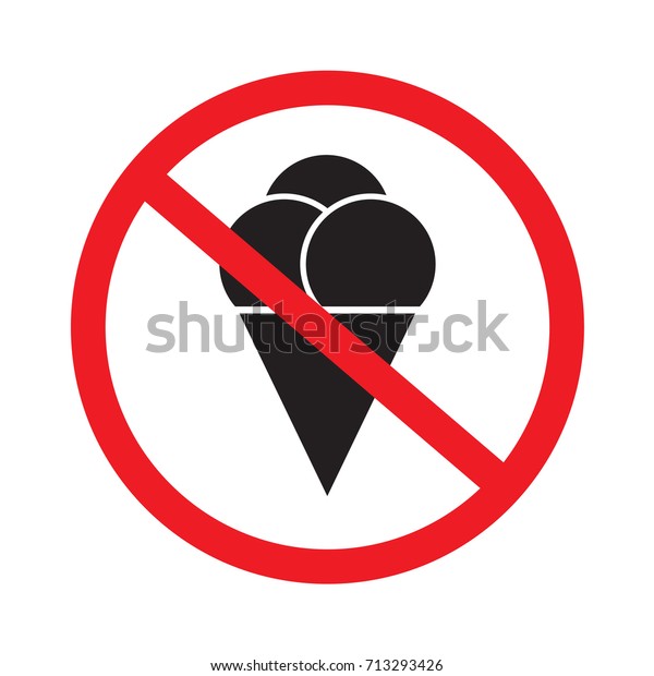 No Ice Cream Sign Vector Illustration Stock Vector (Royalty Free ...