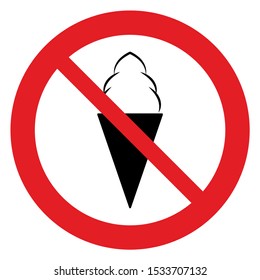 No Ice Vector Illustration Symbol Sign Stock Vector (Royalty Free ...