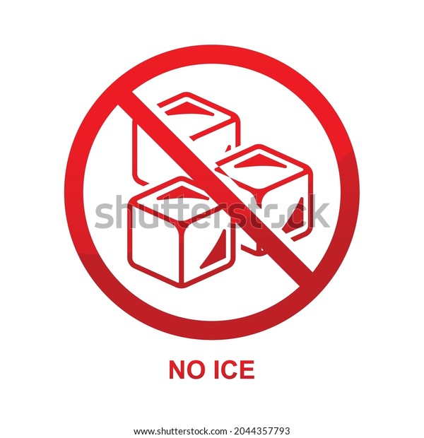 No Ice Sign Isolated On White Stock Vector (Royalty Free) 2044357793 ...