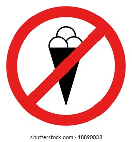 No Icecream Stock Vector (Royalty Free) 18890038 | Shutterstock