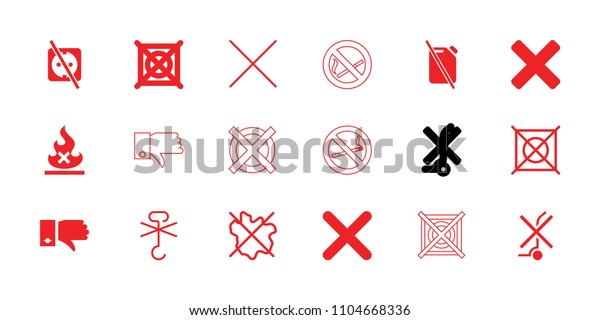 No Icon Collection 18 No Filled Stock Vector (Royalty Free) 1104668336 ...