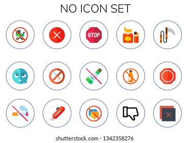 No Icon Set 15 Flat No Stock Vector (Royalty Free) 1342358276 ...
