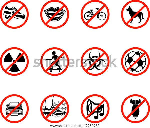 No Icons Series Set Icons All 库存矢量图（免版税）7780732