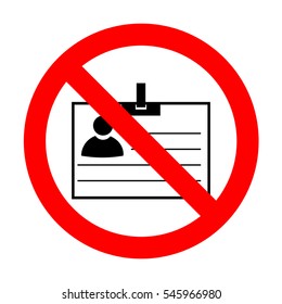 No Id Card Sign Stock Vector (Royalty Free) 545966980
