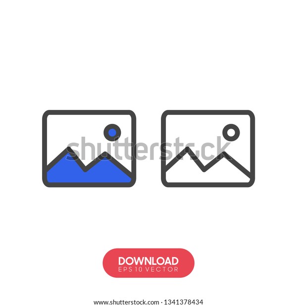 No Image Available Icon Flat Vector 스톡 벡터(로열티 프리) 1341378434