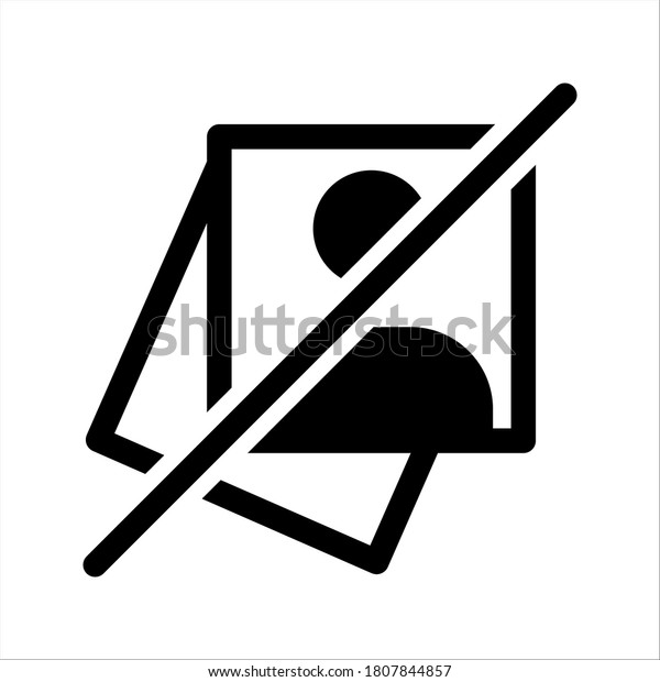 No Image Icon On White Background Stock Vector (Royalty Free ...