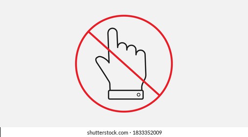 No Index Finger Pointing Vector Icon Stock Vector (Royalty Free) 1833352009
