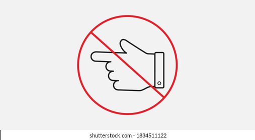 No Index Finger Pointing Vector Icon Stock Vector (Royalty Free ...