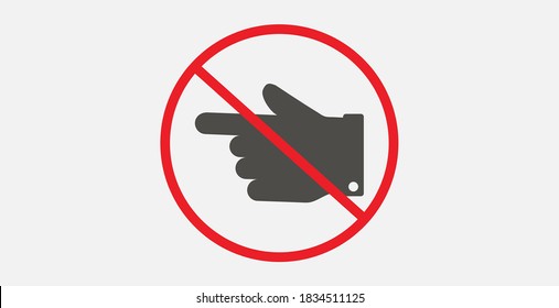 No Index Finger Pointing Vector Icon Stock Vector (Royalty Free ...