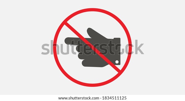 No Index Finger Pointing Vector Icon Stock Vector (Royalty Free ...