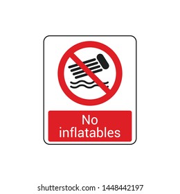 No Inflatables Sign Vector Isolated On Stock Vector (Royalty Free ...