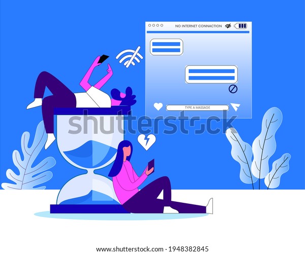 No Internet Connection Illustration Concept Vector Stock Vector ...