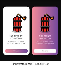 No Internet Connection Page Design Bomb Stock Vector (Royalty Free ...