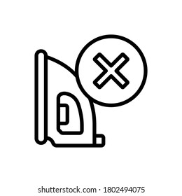 No Iron Prohibition Icon Simple Line Stock Vector (Royalty Free ...