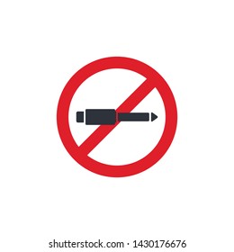 No Jack Audio Forbidden Audio Symbol Stock Vector (Royalty Free ...