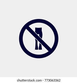 No Jeans Icon Vector Illustration Stock Vector (Royalty Free) 773063362 ...