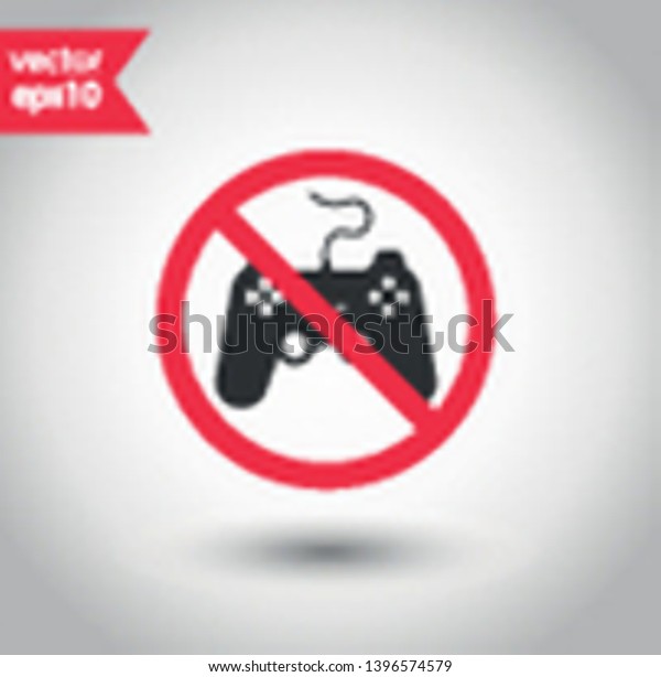 No Joystick Icon Forbidden Gamepad Icon Stock Vector (Royalty Free ...