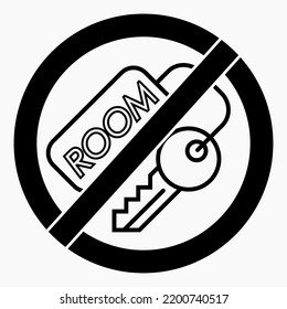 No Key Key Ban No Room Stock Vector (Royalty Free) 2200740517 ...