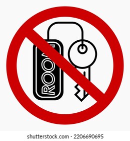 No Key Key Ban No Room Stock Vector (Royalty Free) 2206690695 ...