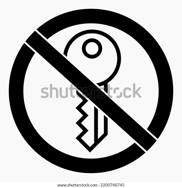 No Key Key Ban No Room Stock Vector (Royalty Free) 2200740745 ...