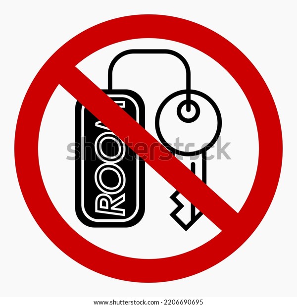 No Key Key Ban No Room Stock Vector (Royalty Free) 2206690695 ...