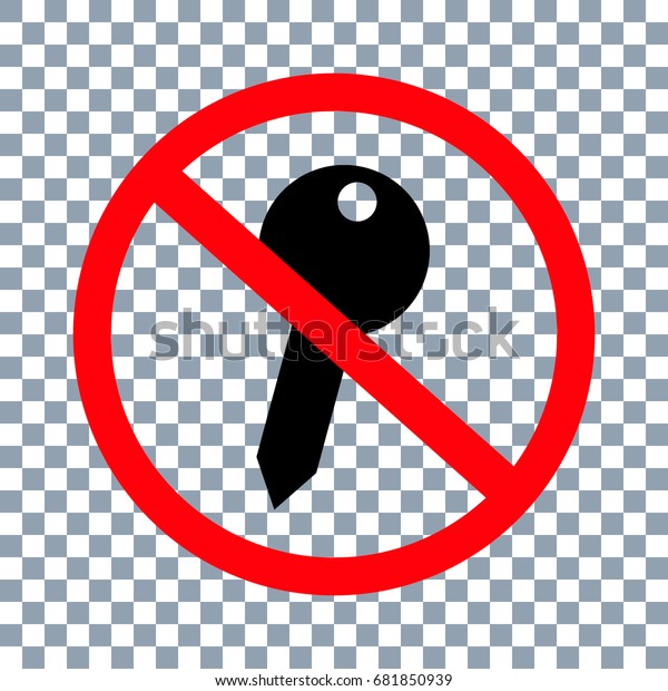 No Key Icon On Transparent Background Stock Vector (Royalty Free ...