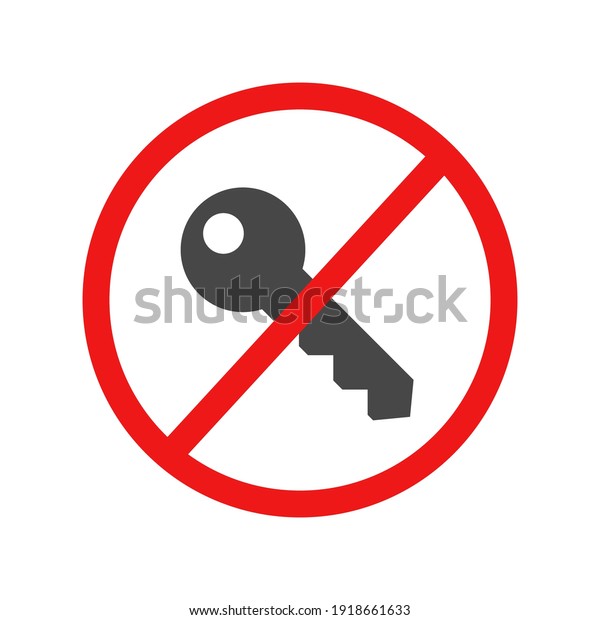 No Key Icon Trendy Flat Style Stock Vector (Royalty Free) 1918661633 ...