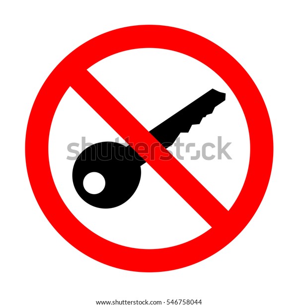No Key Sign Illustration Stock Vector (Royalty Free) 546758044 ...