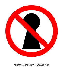 No Keyhole Sign Illustration Stock Vector (Royalty Free) 546900136 ...