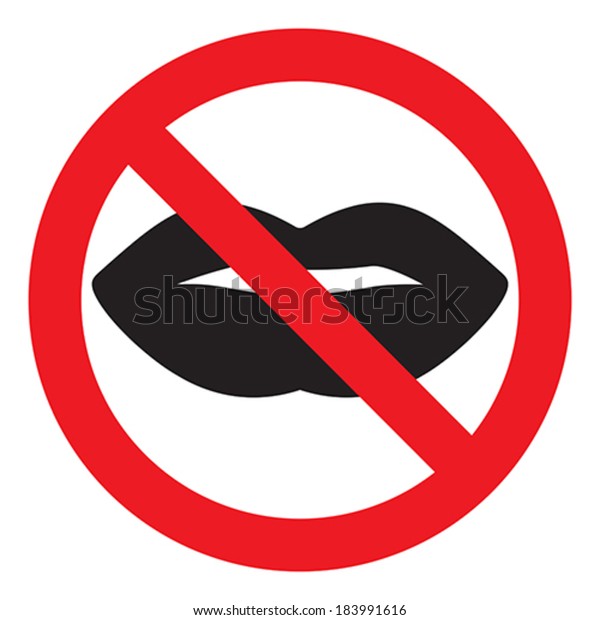 No Kisses Sign Stock Vector (Royalty Free) 183991616