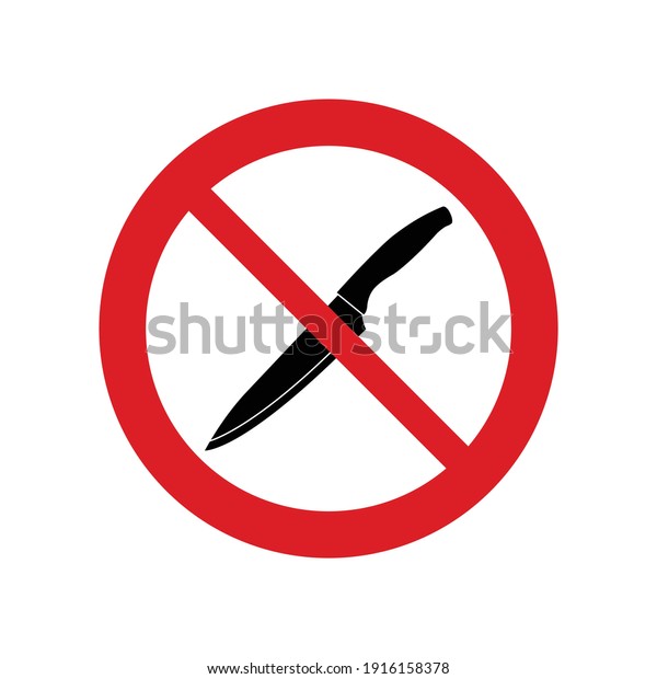No Knife Icon Prohibited Icon Stock Vector (Royalty Free) 1916158378 ...
