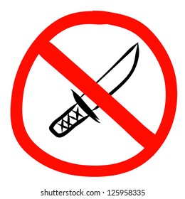 No Knife Sign On White Background 스톡 일러스트 571752979 | Shutterstock