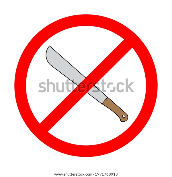 No Knife Sign Vector Illustration No Stock Vector (Royalty Free ...