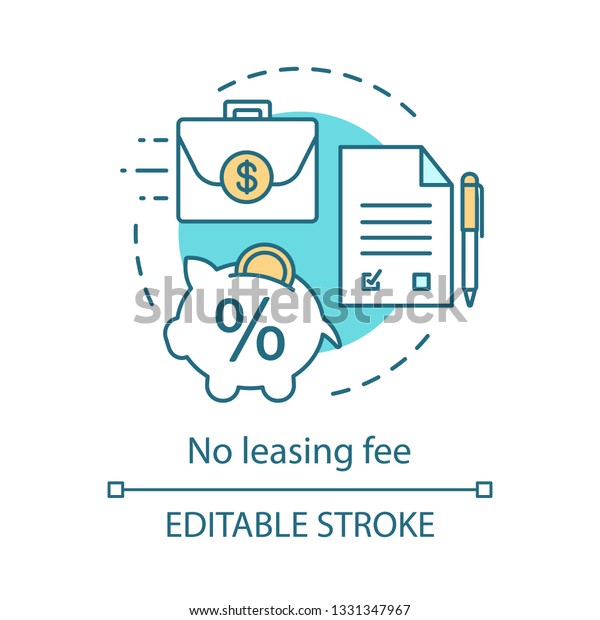 No Leasing Fee Concept Icon Rent Stock Vector (Royalty Free) 1331347967 ...