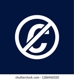 No Letter C Sign Stock Vector (Royalty Free) 1286960320 | Shutterstock