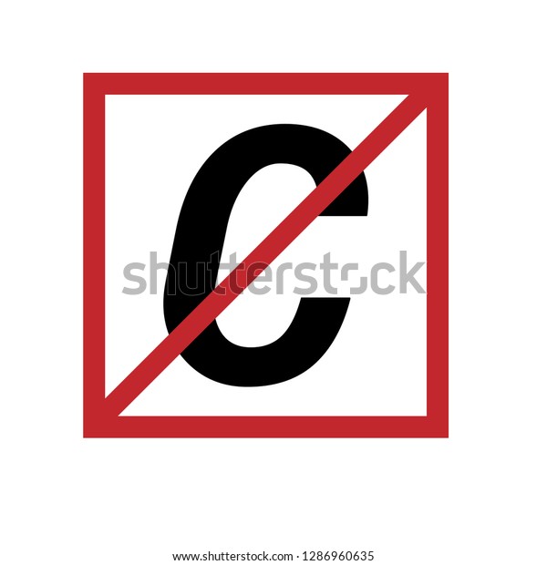 No Letter C Sign Stock Vector (Royalty Free) 1286960635 | Shutterstock