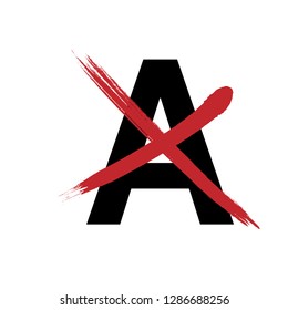 No Letter Sign Stock Vector (Royalty Free) 1286688256 | Shutterstock