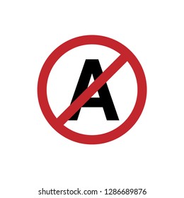 No Letter Sign Stock Vector (Royalty Free) 1286689876 | Shutterstock