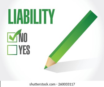No Liability Check Mark Illustration Design Stock Vector (Royalty Free ...