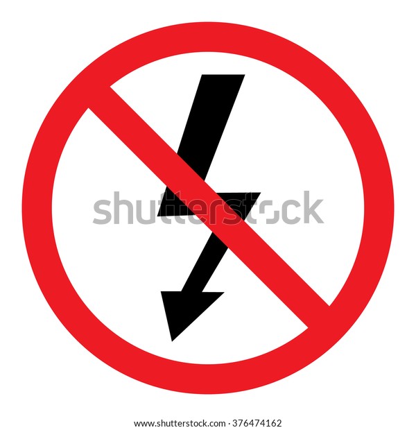 No Lightning Icon Stock Vector (Royalty Free) 376474162 | Shutterstock