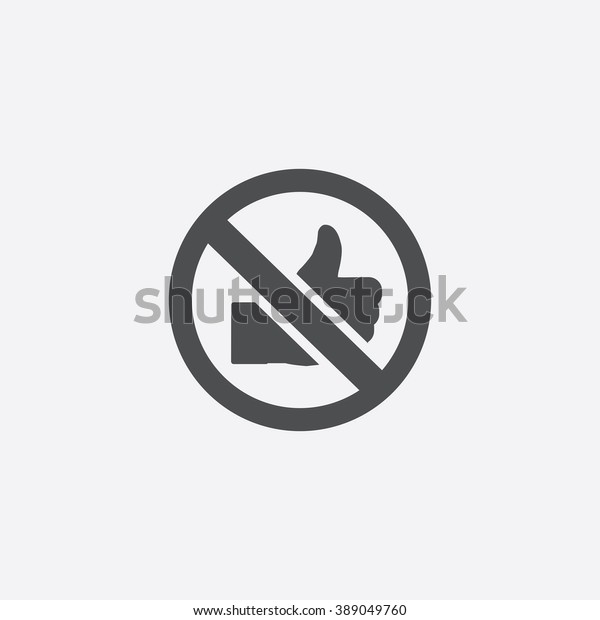 No Like Icon Stock Vector (Royalty Free) 389049760 | Shutterstock