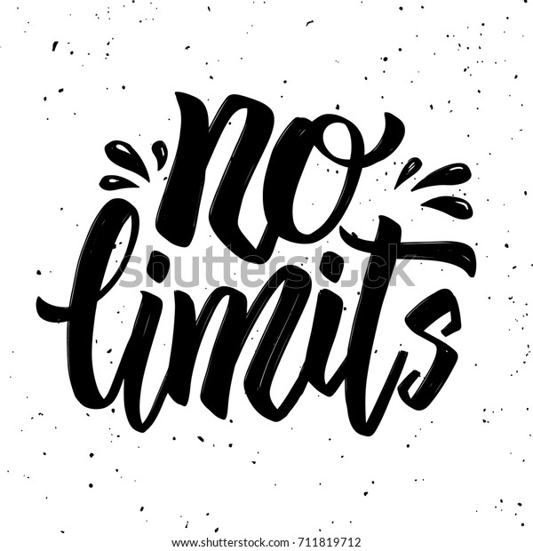 No Limits Hand Drawn Lettering Phrase Stock Vector (Royalty Free ...