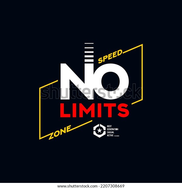 No Limits Motivational Quotes T Shirt Stock Vector (Royalty Free ...