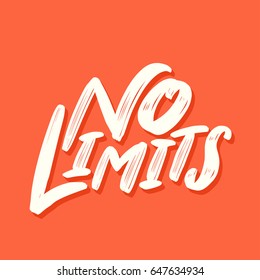 No Limits Vector Lettering: vector de stock (libre de regalías ...